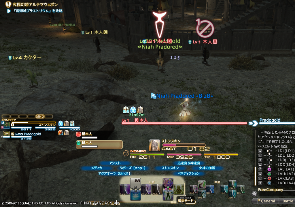 Niah Pradored 日記「PS3版のHUDレイアウトなど」 | FINAL FANTASY XIV, The Lodestone