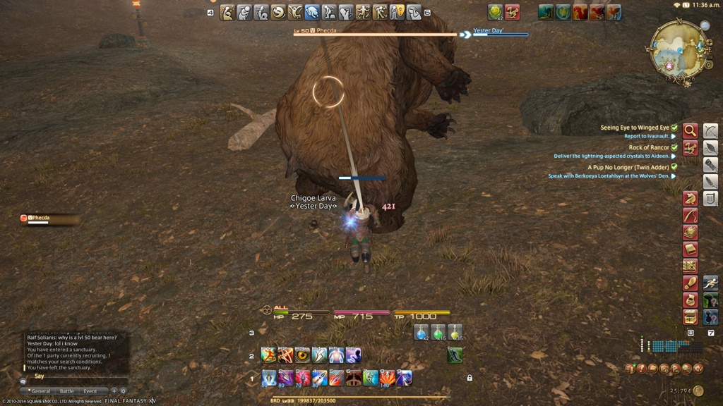 Yester Day Blog Entry `Phecda (Golden Bear) Event?` | FINAL FANTASY XIV ...