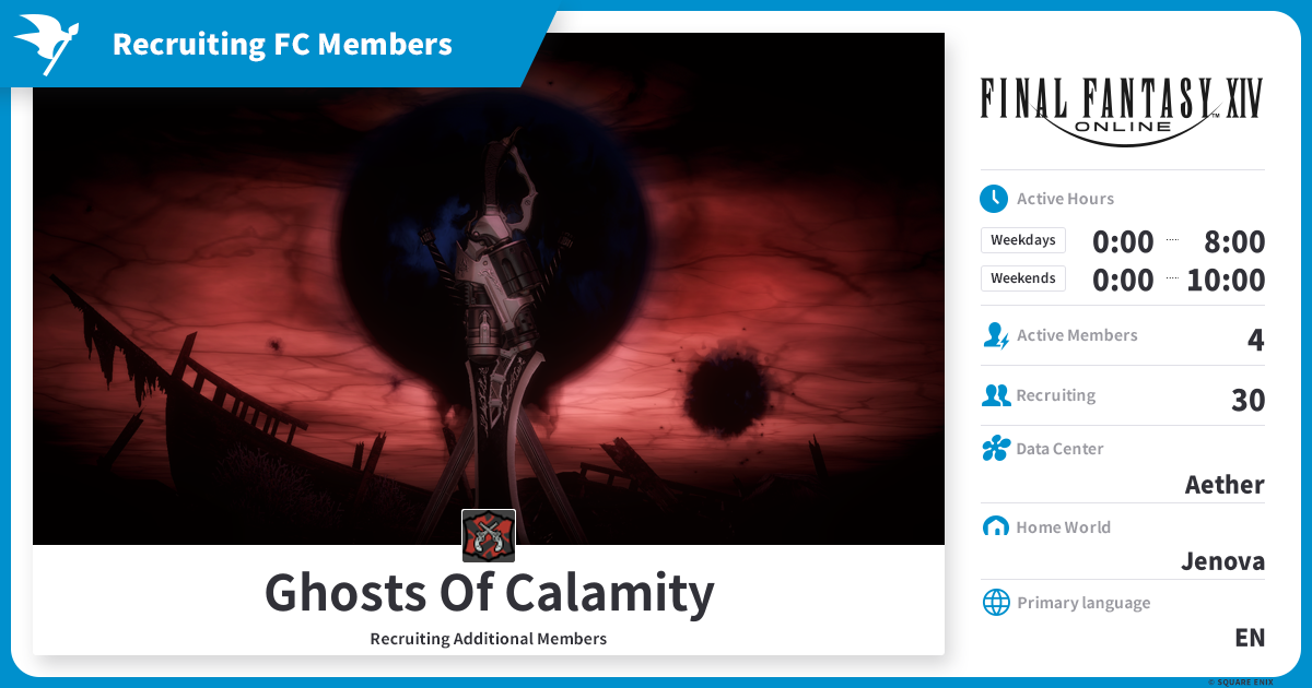 Recruiting Ghosts Of Calamity Members (Community Finder) | FINAL ...