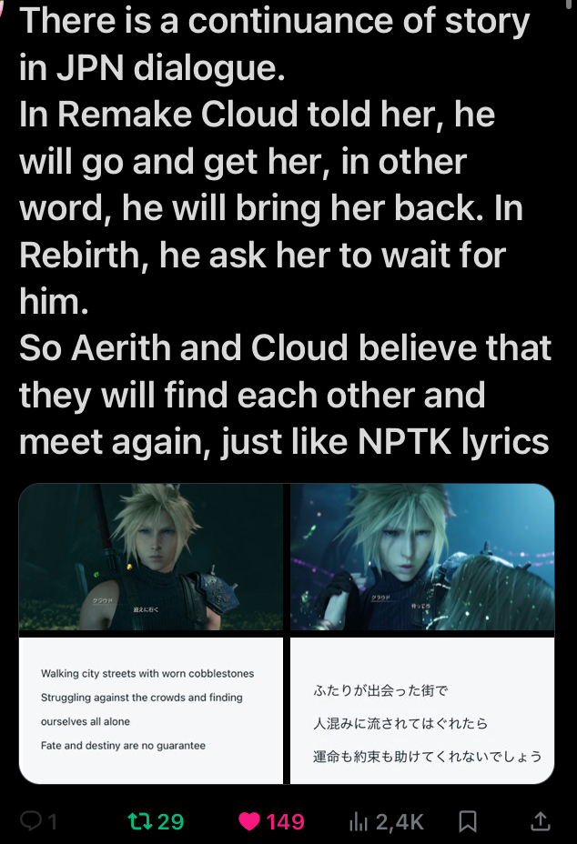 Mochi Momo Blog Entry `FF7 Part III prediction` | FINAL FANTASY XIV ...