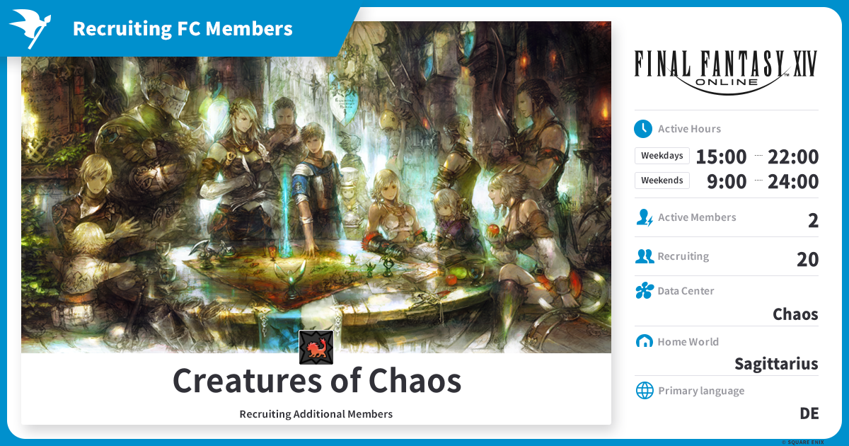Recruiting Creatures of Chaos Members (Community Finder) | FINAL ...