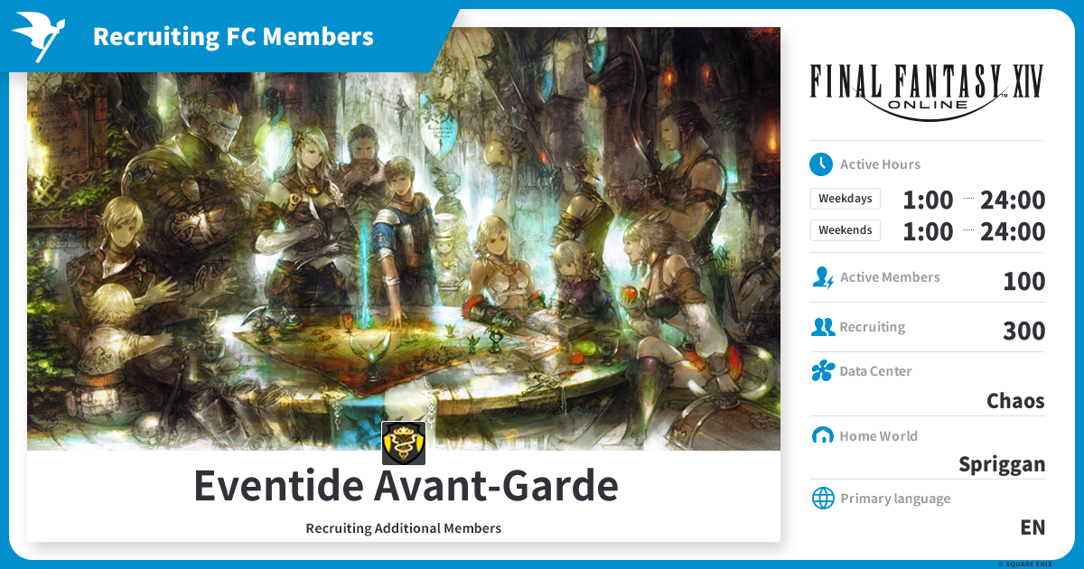 Recruiting Eventide Avant-Garde Members (Community Finder) | FINAL ...