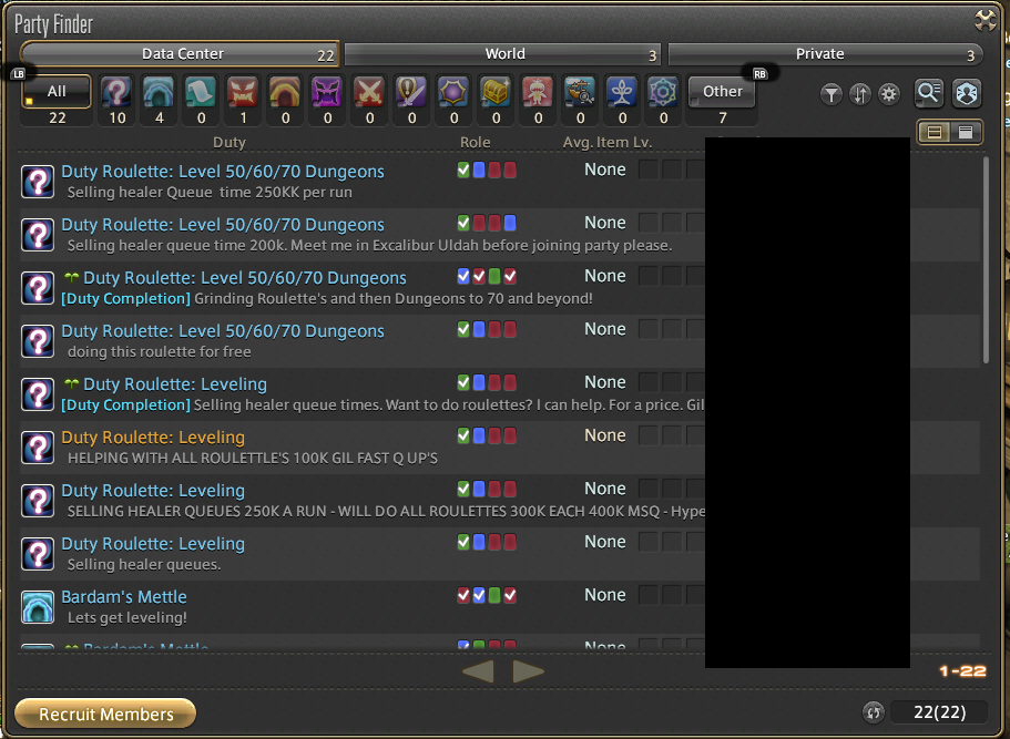 Aelda Schuvorther Blog Entry `Healer DF Queue Selling` | FINAL FANTASY ...