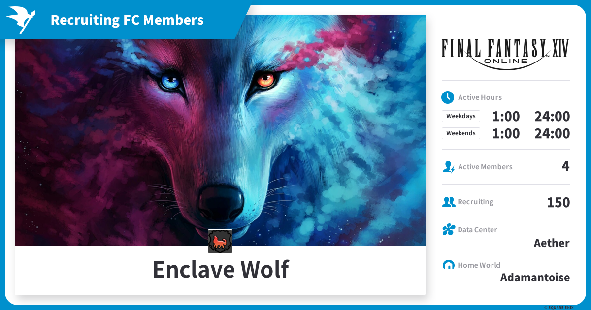 Recruiting Enclave Wolf Members (Community Finder) | FINAL FANTASY XIV ...