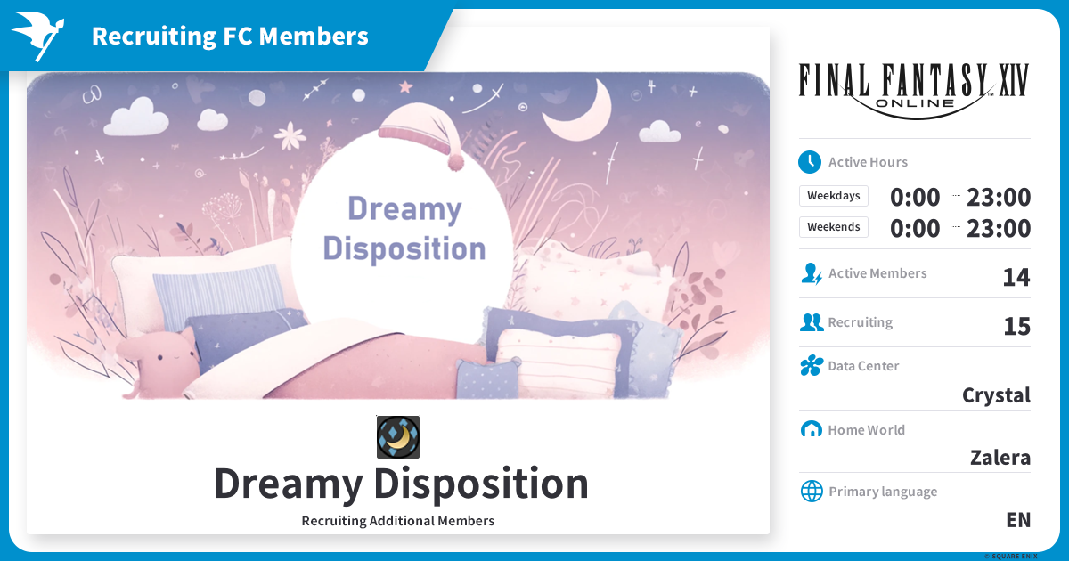 Recruiting Dreamy Disposition Members (Community Finder) | FINAL ...