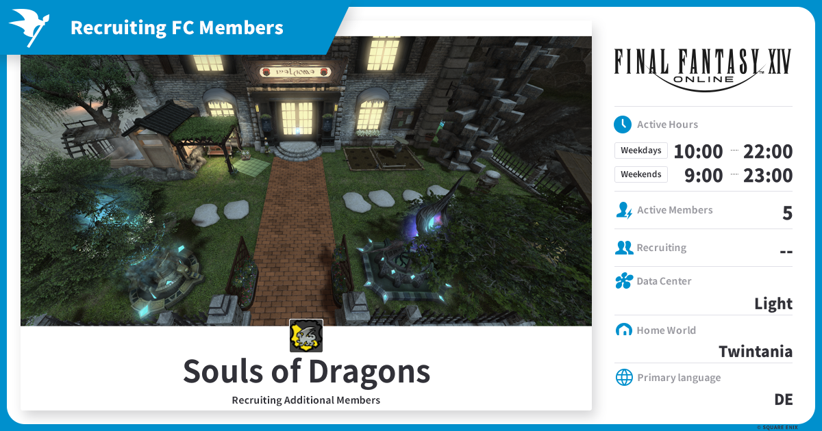 Recruiting Souls of Dragons Members (Community Finder) | FINAL FANTASY ...