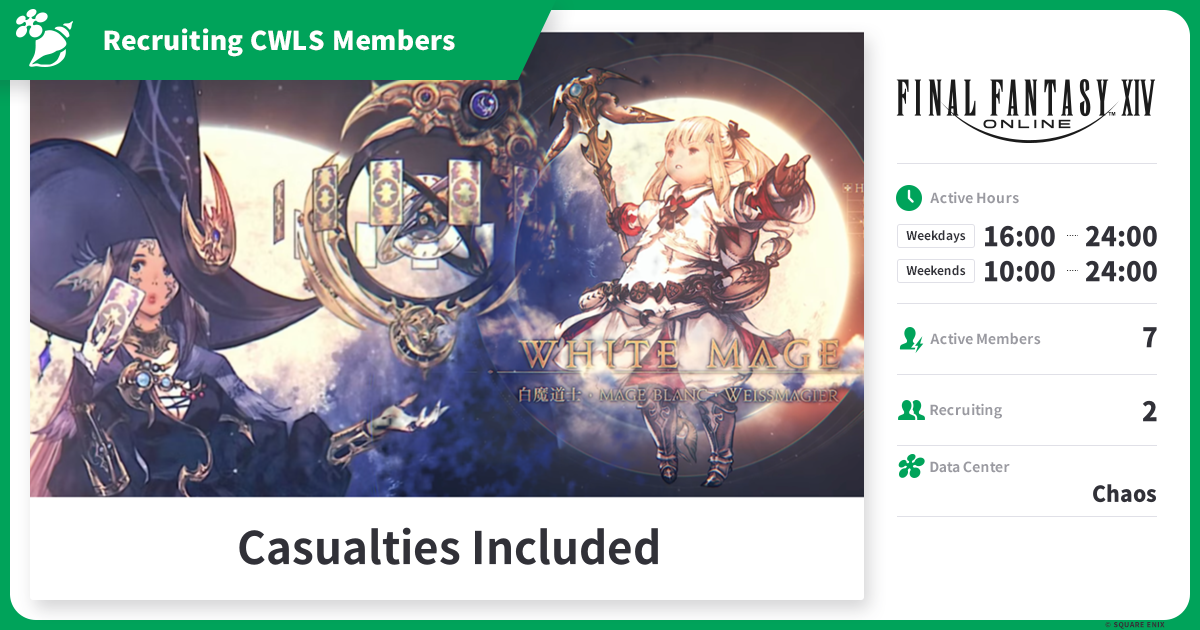 Recruiting Casualties Included Members (Community Finder) | FINAL ...