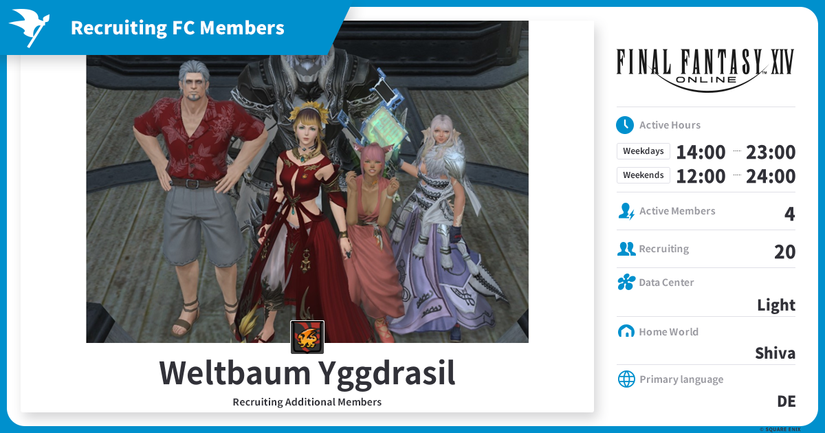 Recruiting Weltbaum Yggdrasil Members (Community Finder) | FINAL ...