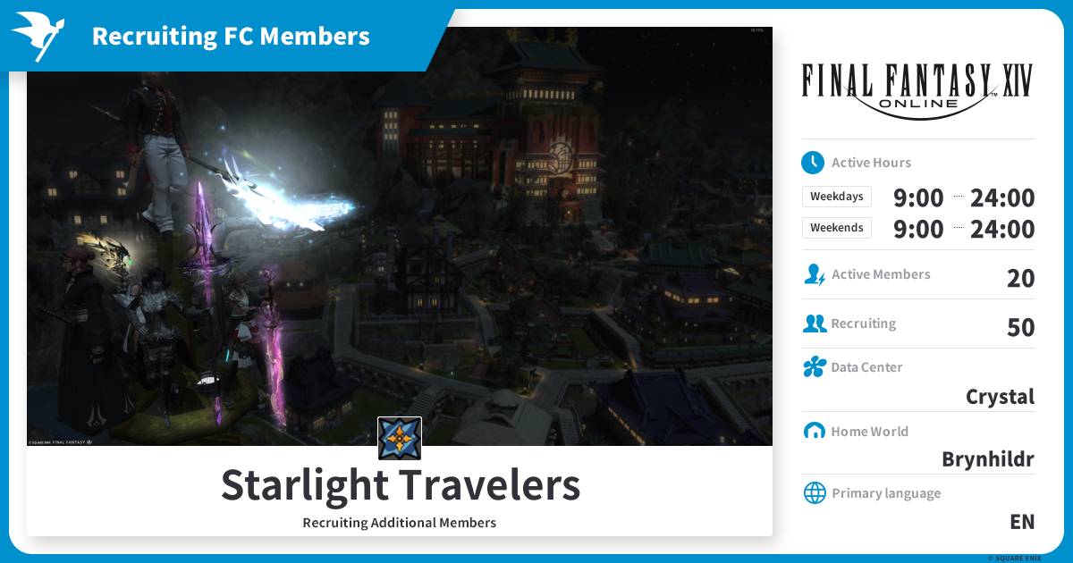 Recruiting Starlight Travelers Members (Community Finder) | FINAL ...