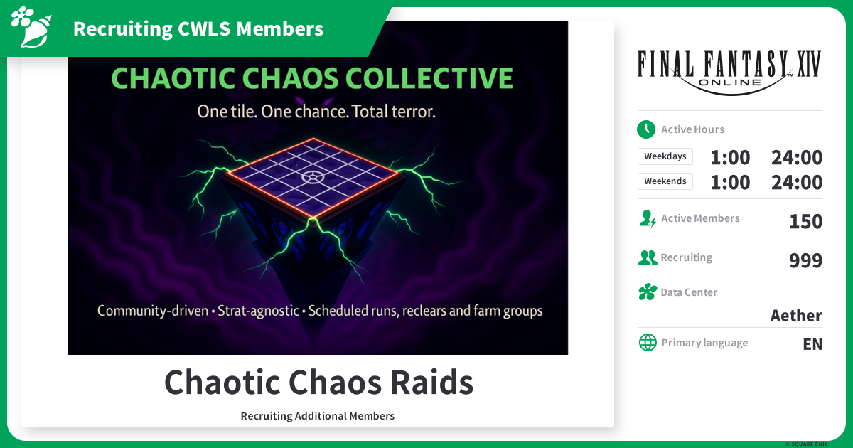 Recruiting Chaotic Chaos Raids Members (Community Finder) | FINAL ...