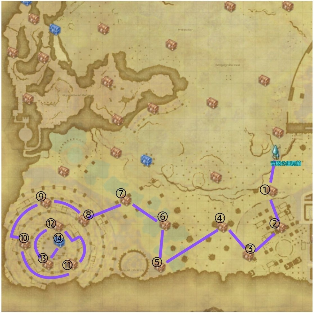 Amimayu Ko 日記「クレセントアイル：南征編 ママ式 宝箱(銀・銅)全回収ルート」 | FINAL FANTASY XIV, The Lodestone