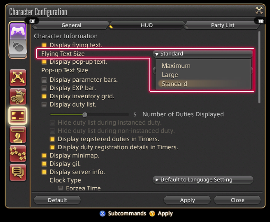 Increasing the Display Size of Damage Received, Debuff, and Other ...