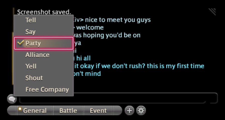 Chatting to Party Members | UI Guide | FINAL FANTASY XIV, The Lodestone